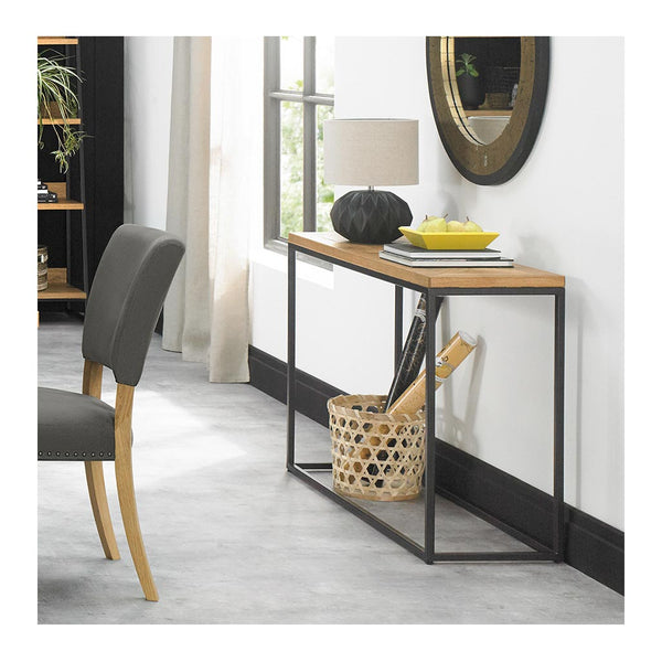 Denver Rustic Industrial Wooden Parquet Console Table - The Design Edit ...